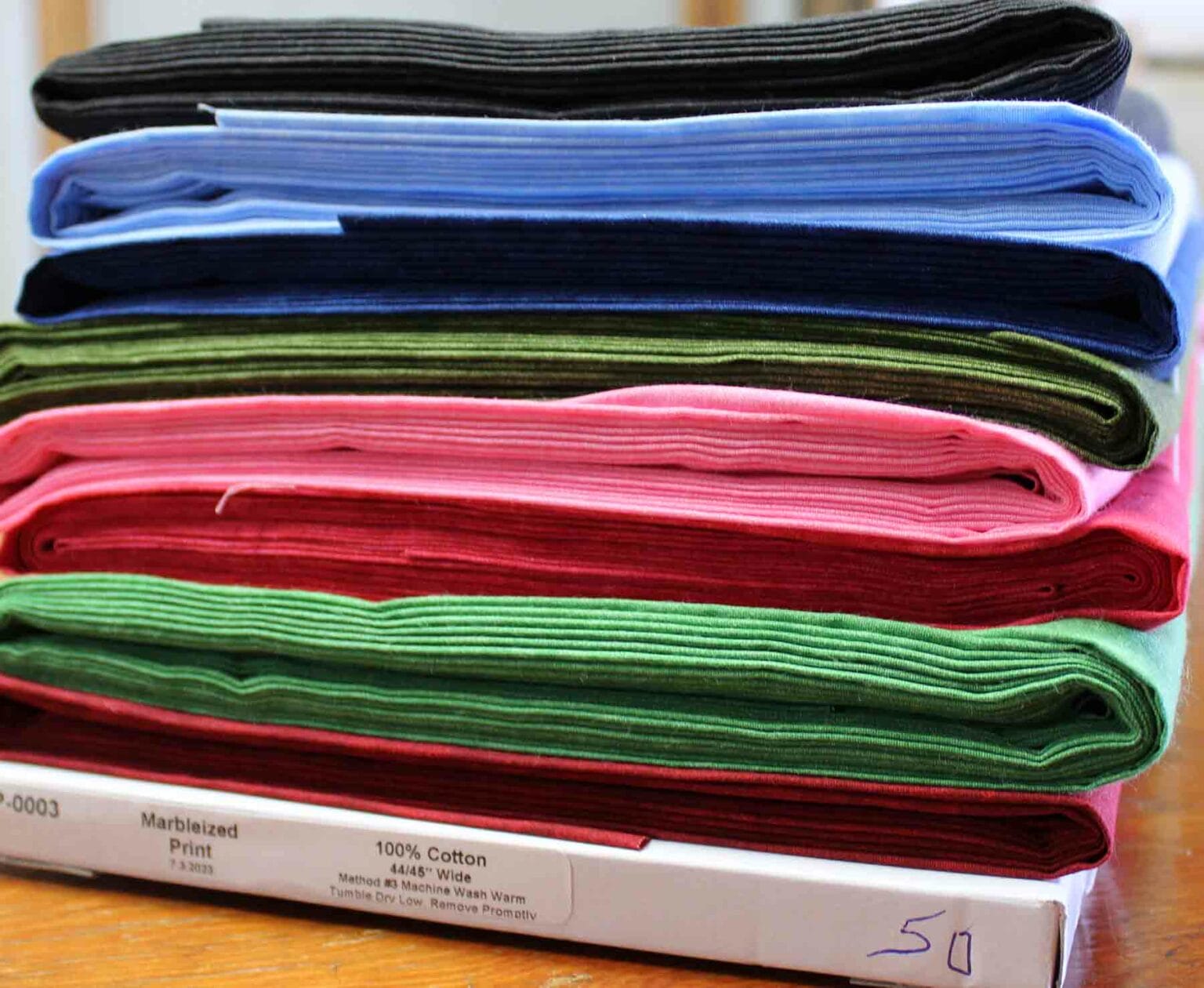 Flat Fold Bundle: 45" Cotton Marbleized Print - Richlin Fabrics